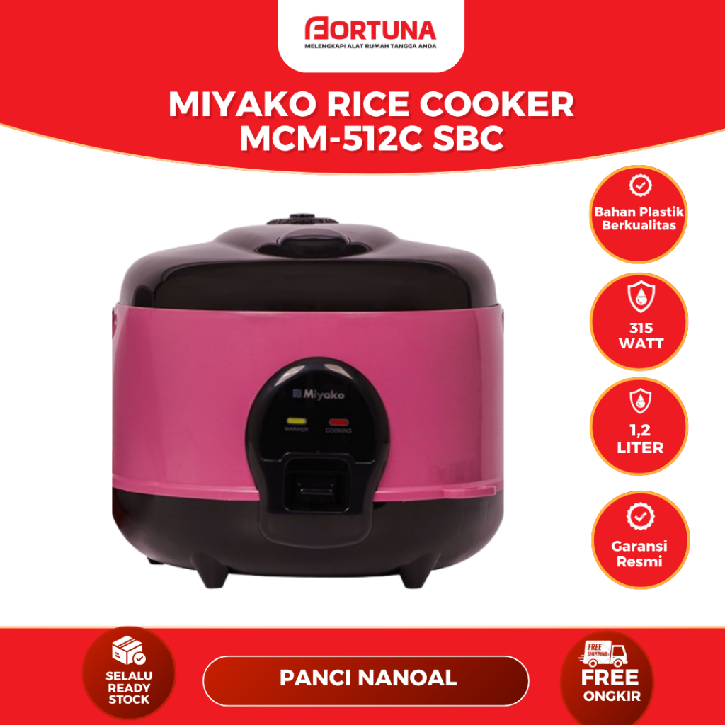 Jual Miyako Rice Cooker / Magic Com MCM-512C SBC / MCM 512 C SBC ...