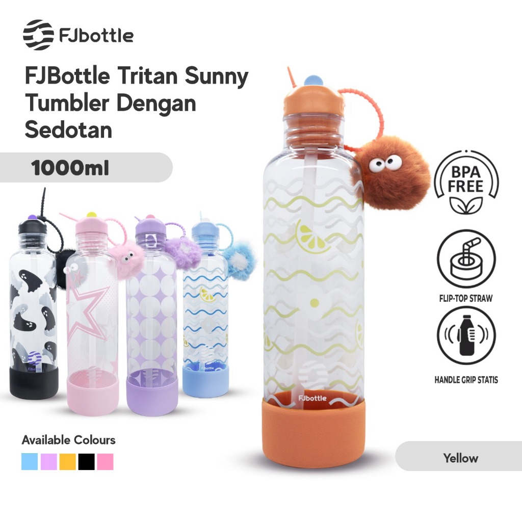Jual FJBottle - SR2079 Botol Minum Tumbler Sunny Bahan Tritan BPA FREE 1 Liter Freesip , Dengan ...