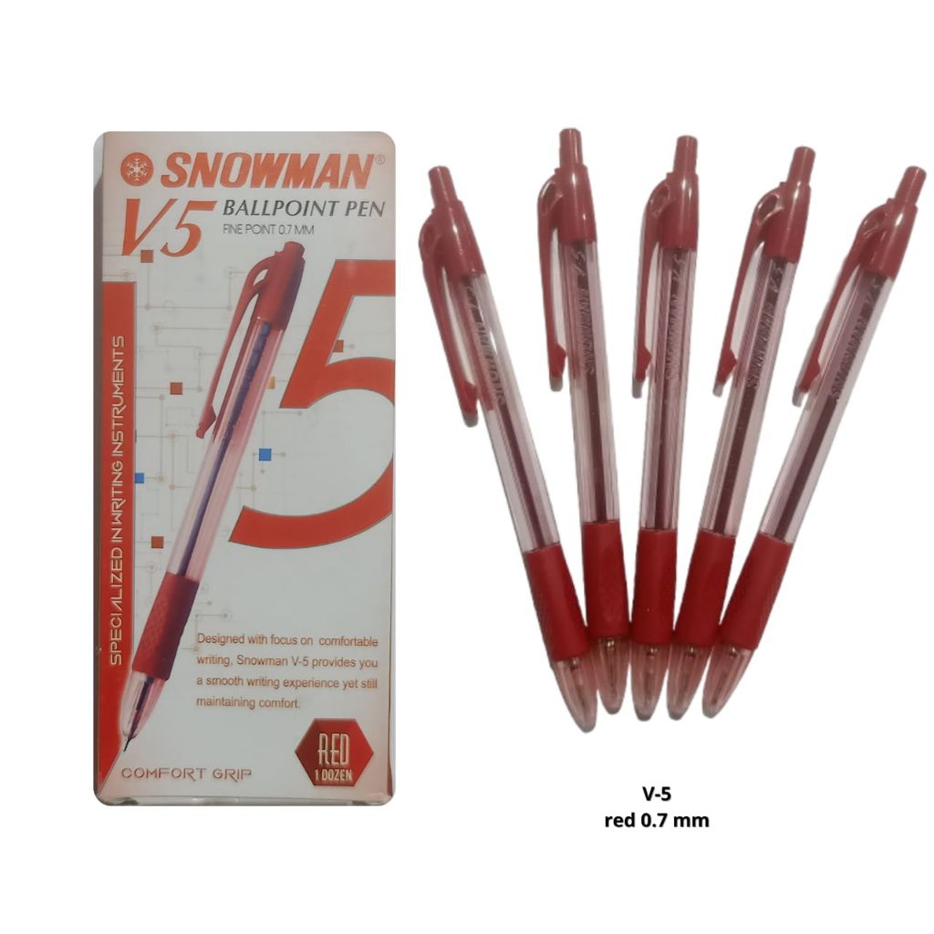 Jual BALLPOINT PEN SNOWMAN V-5 || PULPEN SNOWMAN FINE POINT 0.7 mm ...
