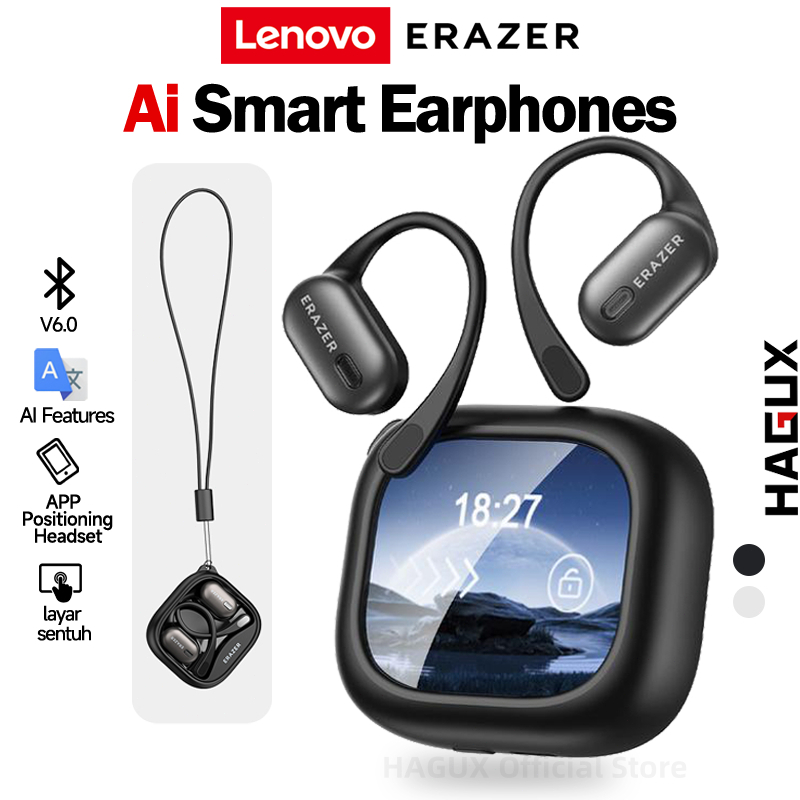 Jual Lenovo ERAZER XF38 AI Smart Wireless Headset Bluetooth V5.4 OWS ...