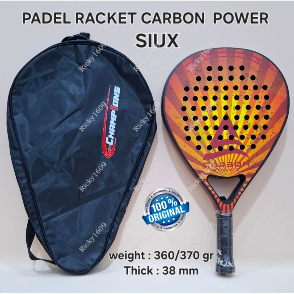 Jual PADEL RACKET CARBON POWER SIUX / RAKET PADEL CARBON POWER SIUX ...