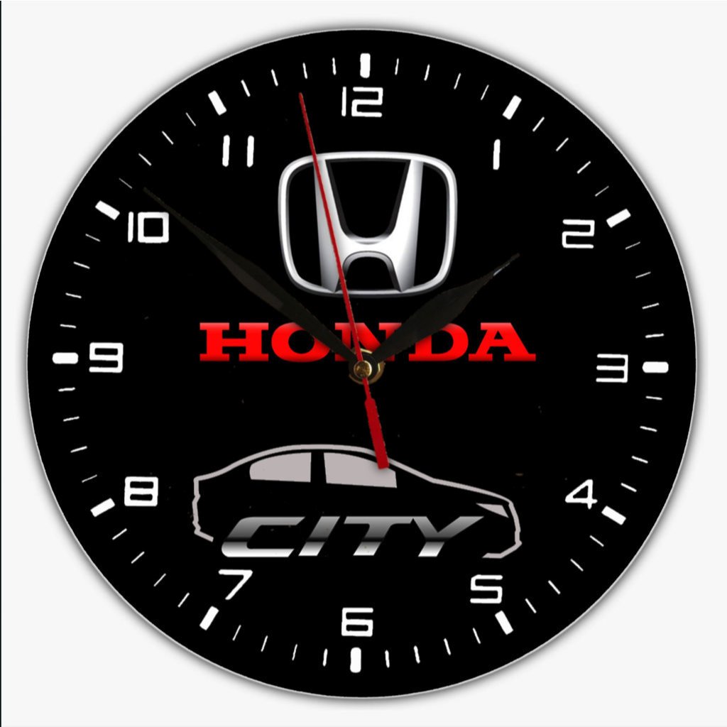Jual Jam Dinding HONDA CITY LOGO Aesthetic Ruang Tamu Kayu PVC | Shopee ...