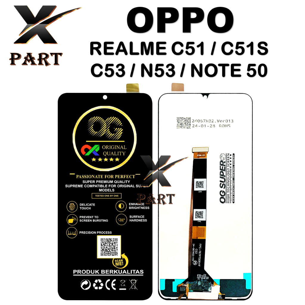 Jual LCD TOUCHSCREEN OPPO REALME C51 / C51S / C53 / N53 / NOTE 50 COMPLETE 1 SET ORIGINAL ...