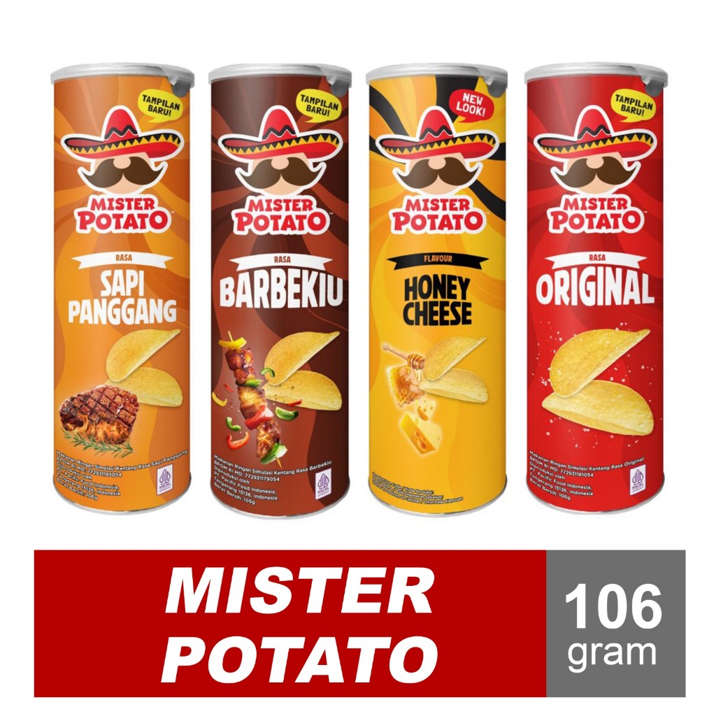 Jual Mister POTATO Chips Berat 106gr (Kemasan Kaleng) Exp Februari 2026 ...