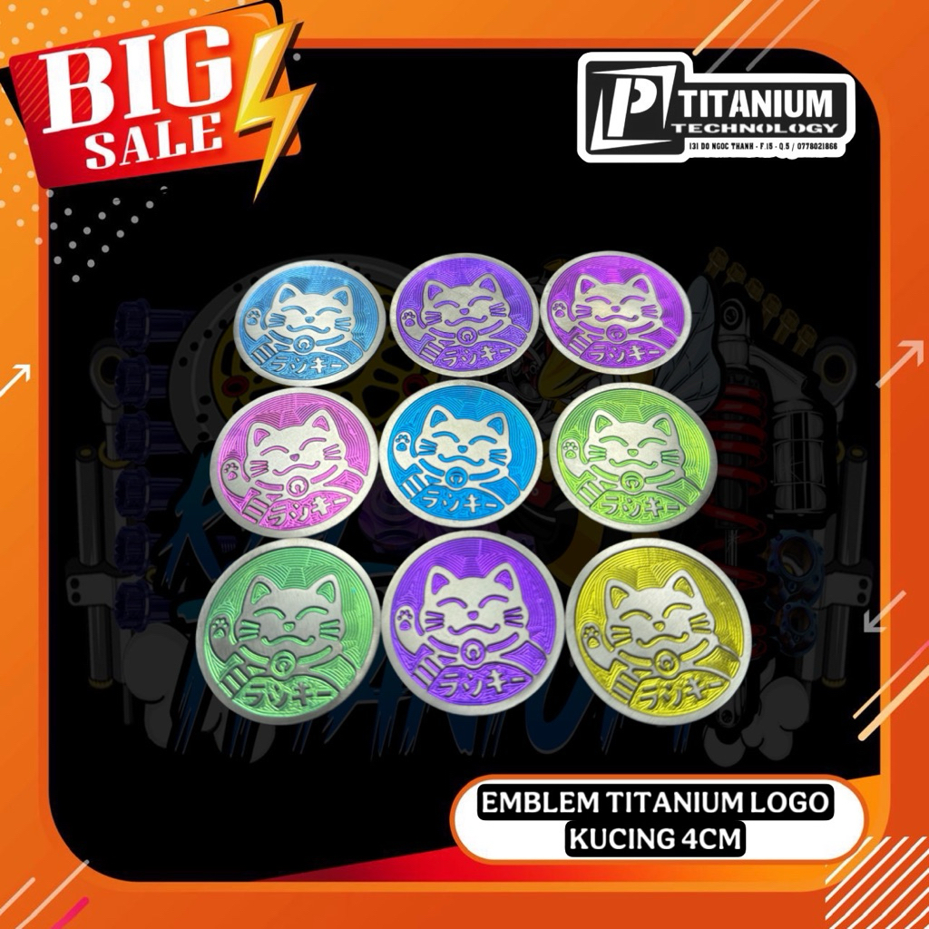 Jual EMBLEM TITANIUM LOGO KUCING BIG 4CM ORIGINAL TITANIUM GR5 | Shopee ...
