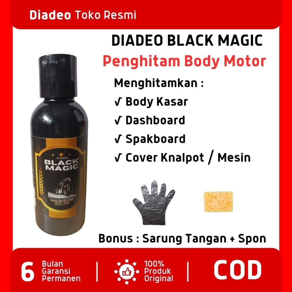 Jual Diadeo Black Magic Penghitam Body Motor Permanen Semir Motor Black ...