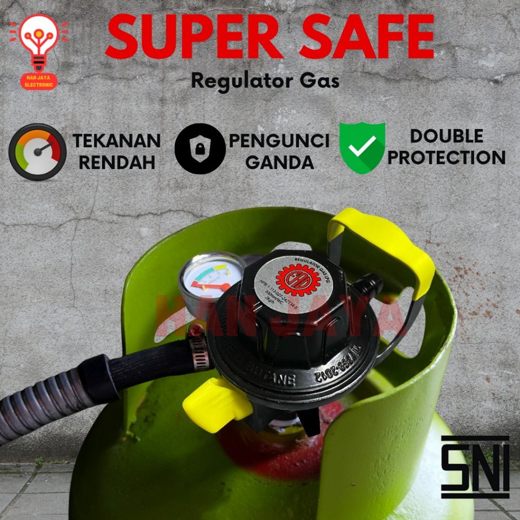 Jual REGULATOR GAS SUPER SAFE PENGUNCI GANDA DOUBLE PROTECTION ANTI ...