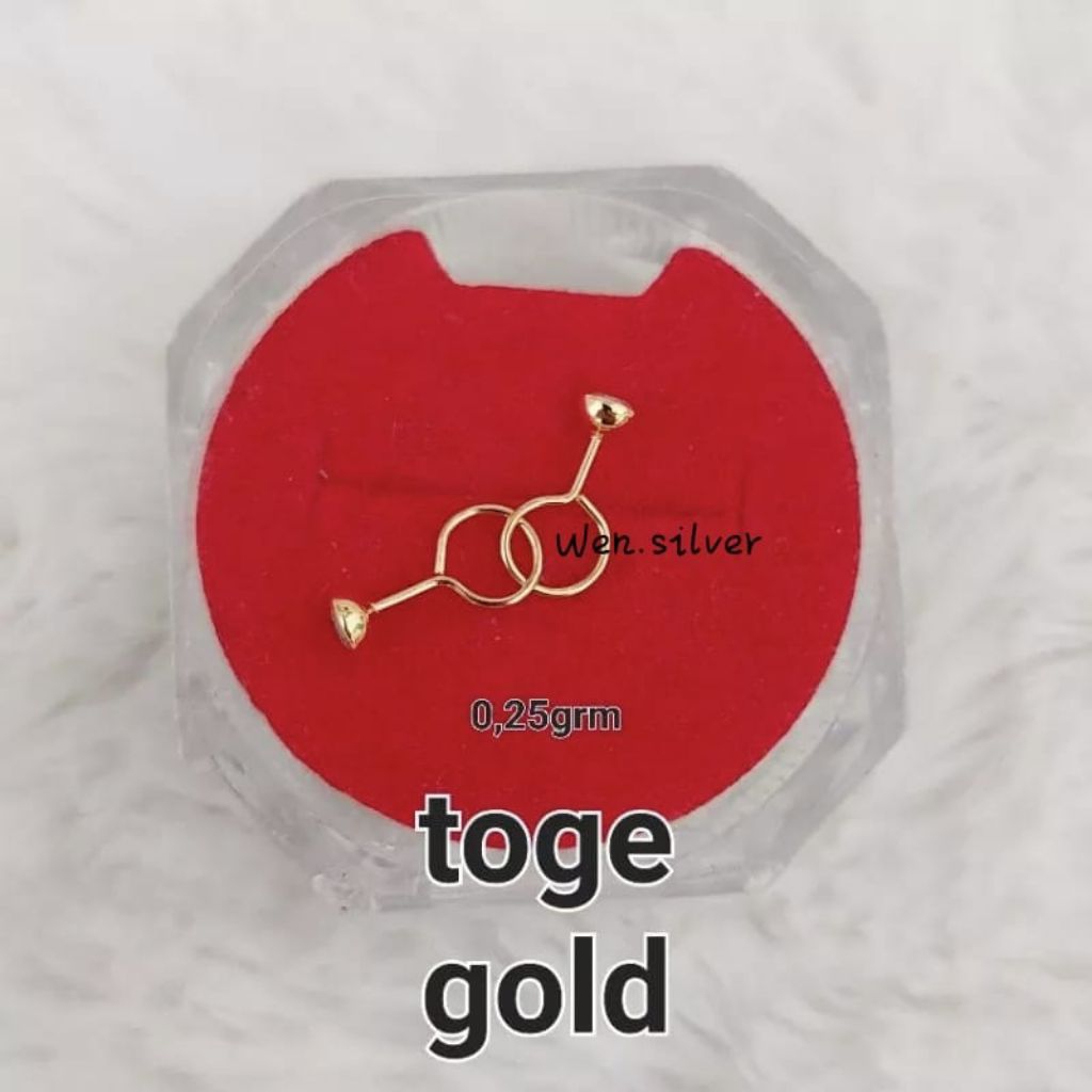 Jual ANTING TOGE BAYI PERAK 925 LAPIS MAS | Shopee Indonesia