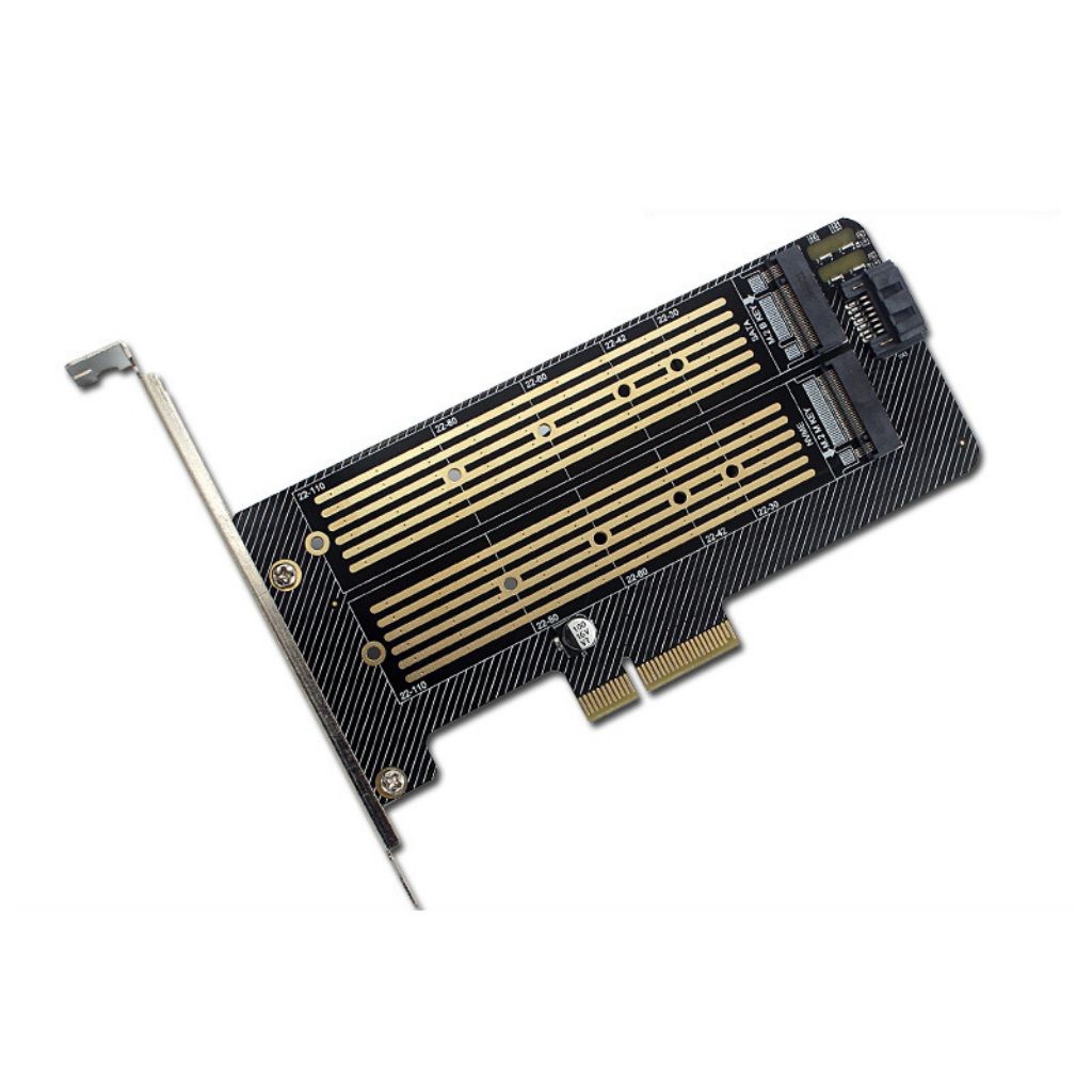 Jual Konverter / Adapter Card Dual SSD M2 M.2 SATA NGFF / M.2 NVME to ...