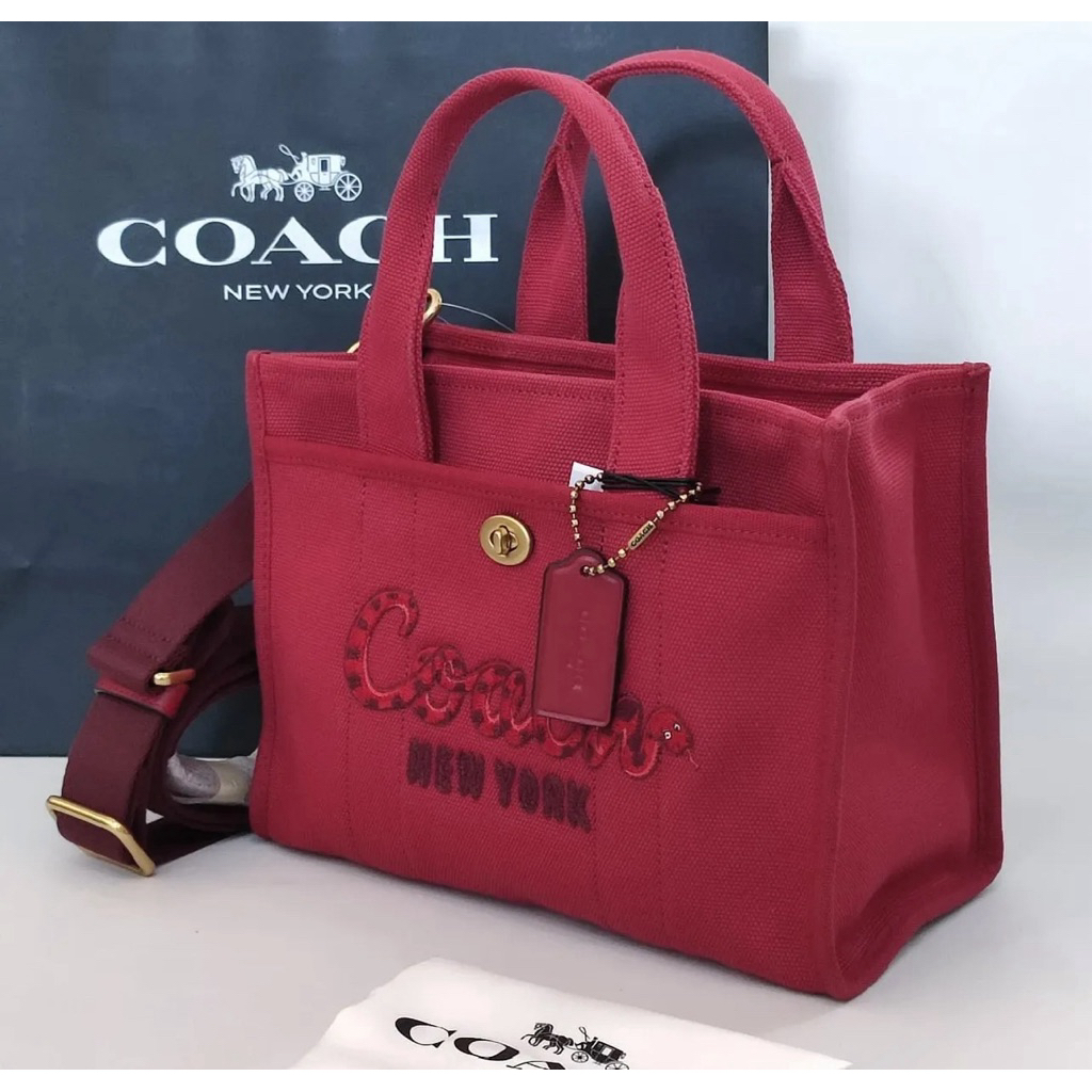 Jual Coach Cargo NY SN T 26 Ruby red | Shopee Indonesia