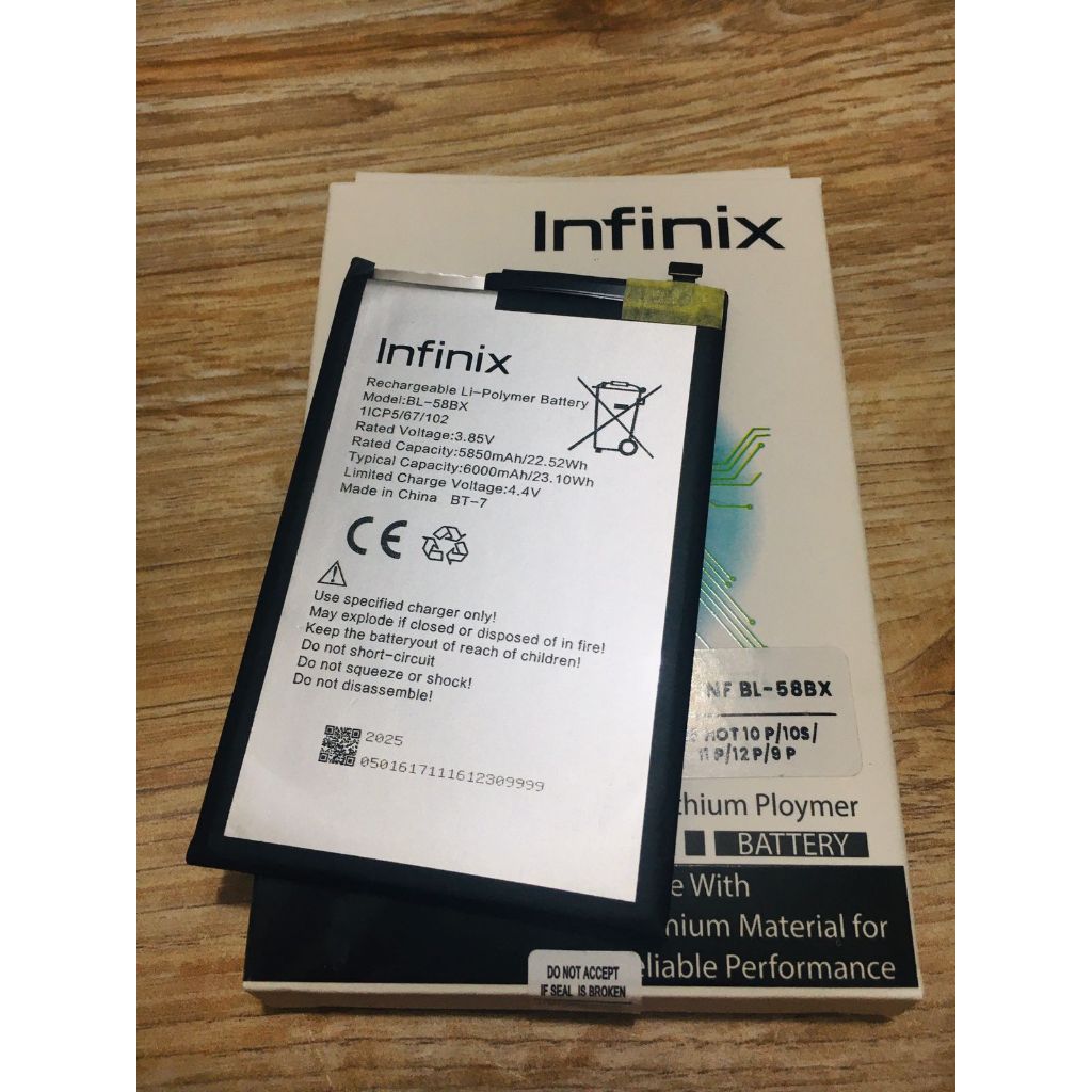 Jual Baterai BL-58BX INFINIX HOT 9 PLAY X680 HOT 10 PLAY X688 HOT 11 ...