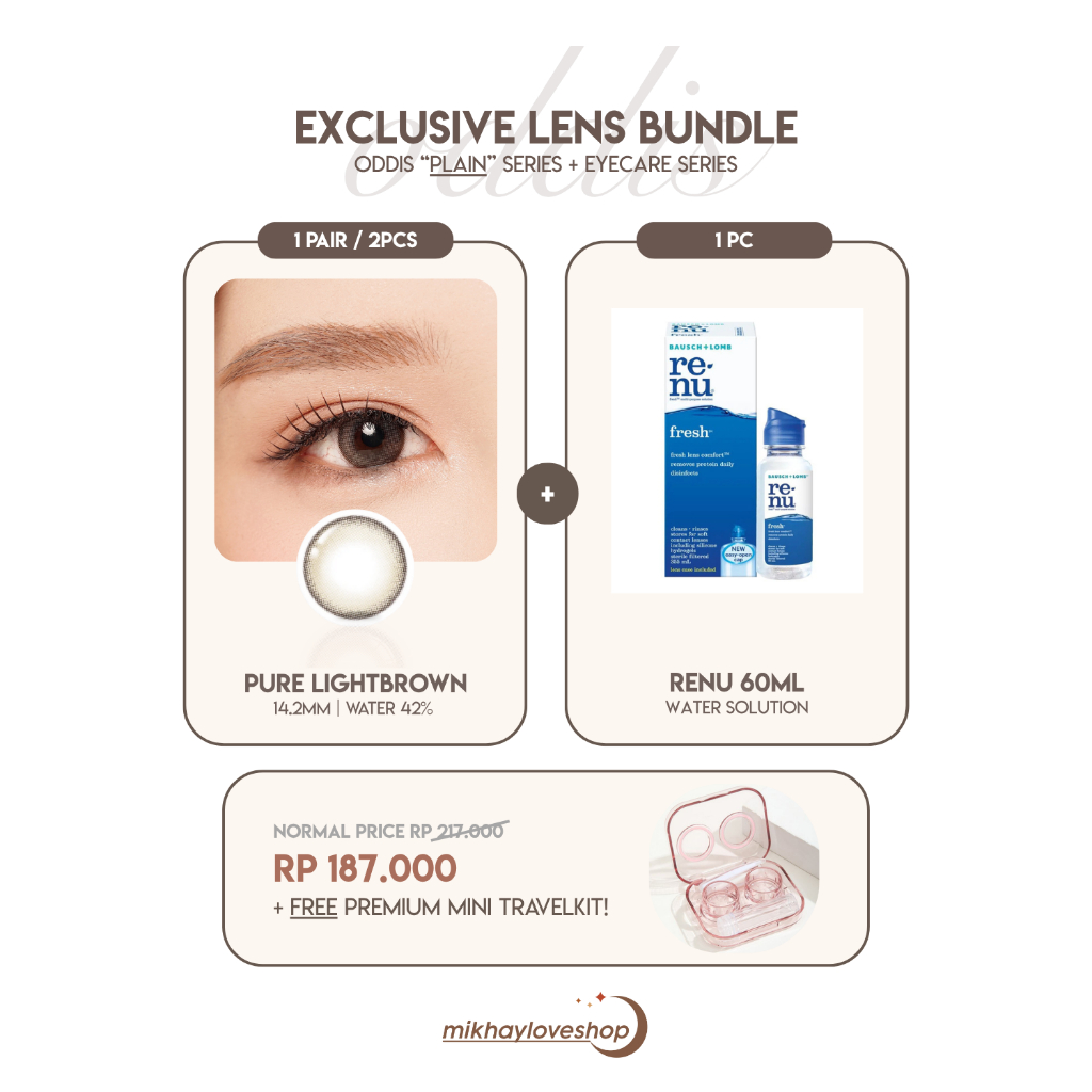 Jual ODDIS Exclusive Bundle - Softlens Pure Series + Eyecare | Shopee ...