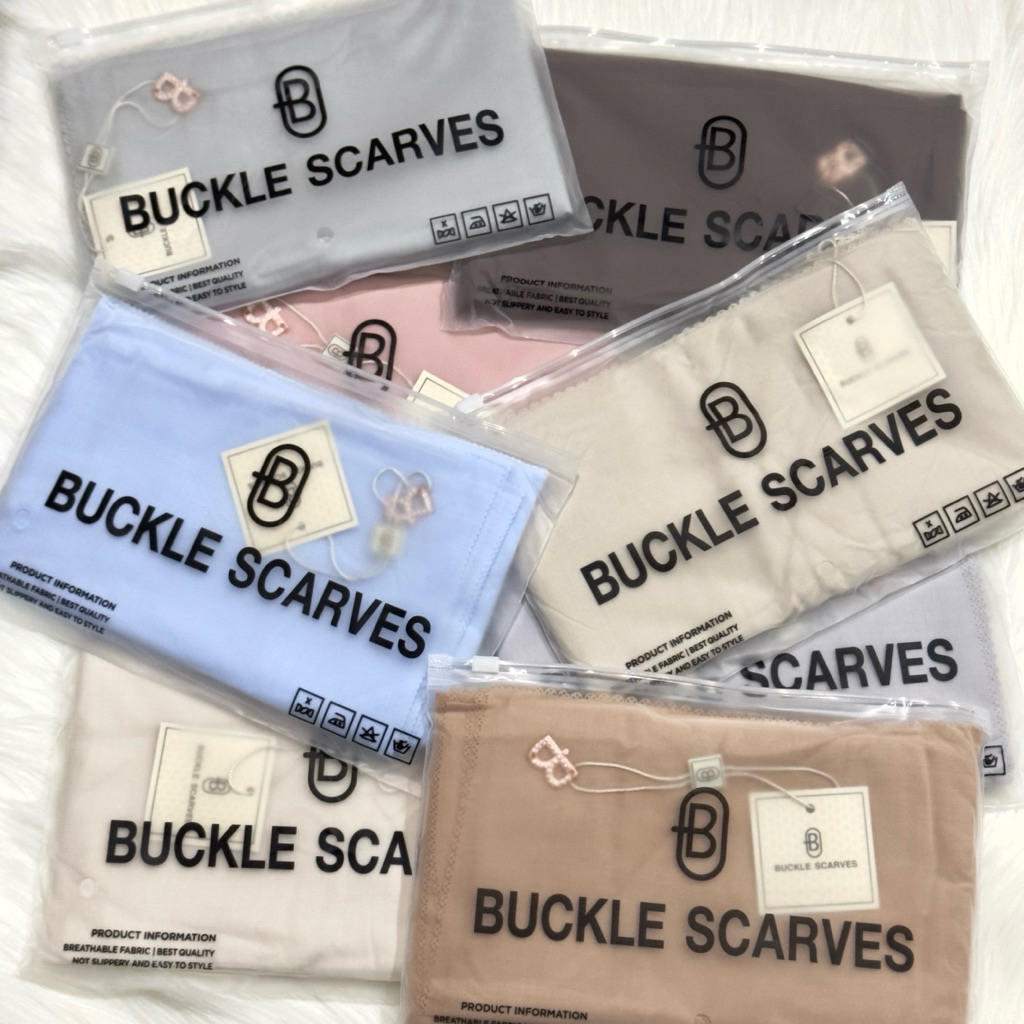 Jual Hijab Buckle Scarves Polos Pouch Laser Cut | Jilbab voal segi ...