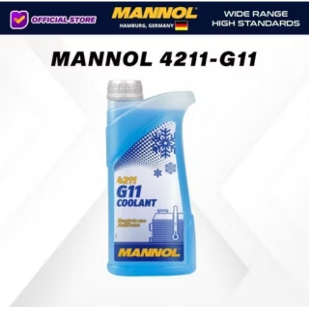 Jual Mannol Coolant G11 Antifreeze Blue 1L Inorganic Acid Technology ...