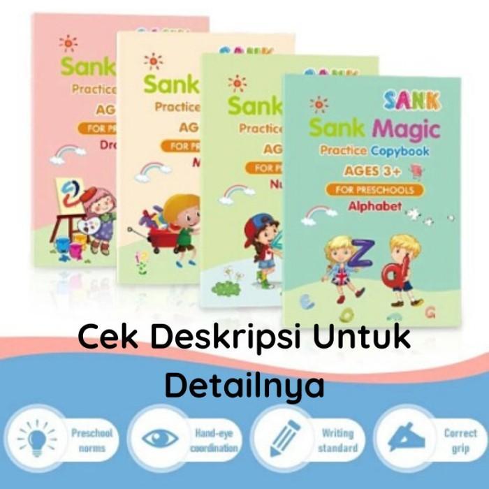 Jual Sank Magic Buku Edukasi 3D Belajar Menulis Anak TK PAUD Angka ...