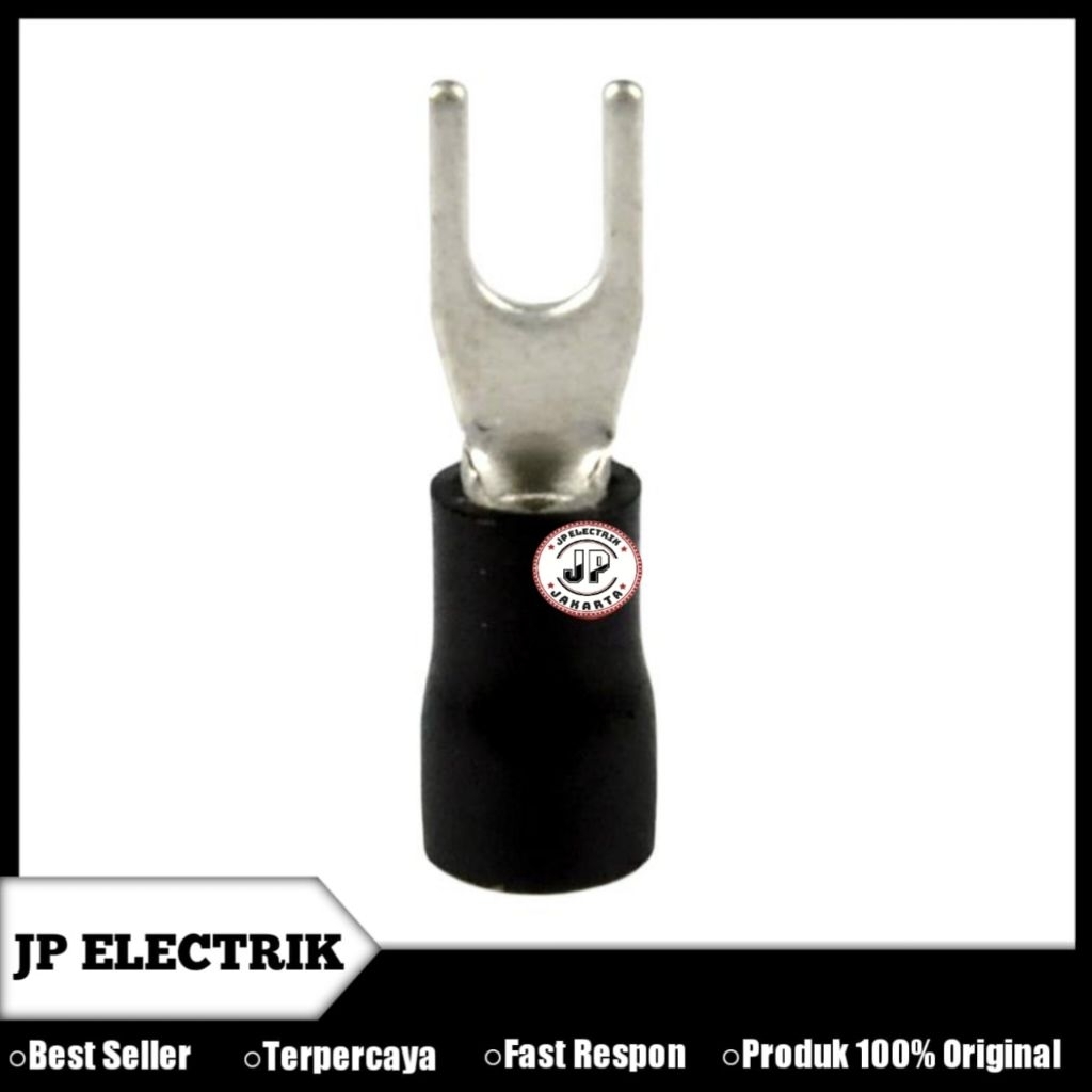 Jual Kabel Skun Garpu SVL 3.5 - 4 Hitam Skun Y 4mm Lubang Baut M4 Isolasi | Shopee Indonesia