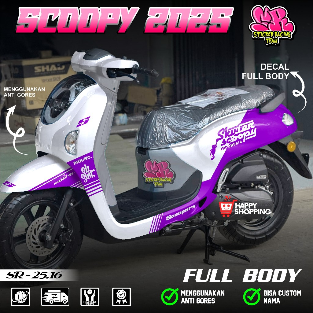 Jual COD Sticker Decal Full Body Honda Scoopy Terbaru Tahun 2025 Sticker Full Body Scoopy 2025 ...