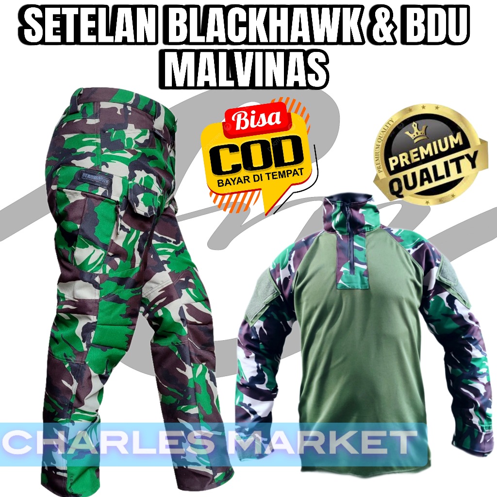 Jual SETELAN CELANA BLACKHAWK DAN BDU MALVINAS - SETELAN BDU MALVINAS BALOTELLI - SERAGAM ...