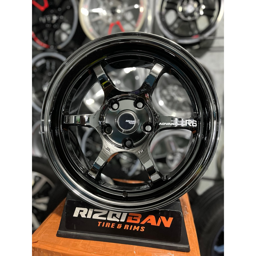 Jual velg advan R6 r16 black chrome pcd 5x114 kondisi baru | Shopee ...