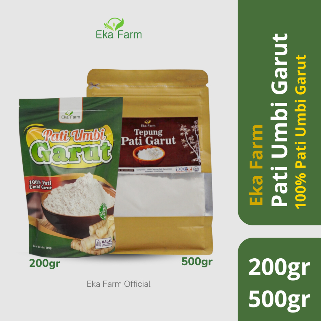 Jual Tepung Garut Organik Eka Farm Eka Farm - Eka Farm Official | Shopee Indonesia