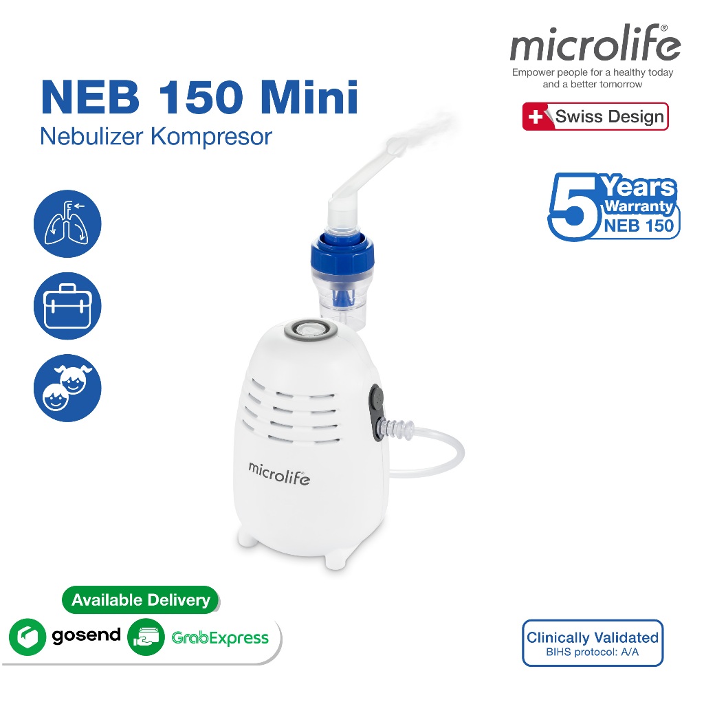 Jual MICROLIFE Nebulizer Compressor NEB 150 Mini / Alat Terapi Uap ...