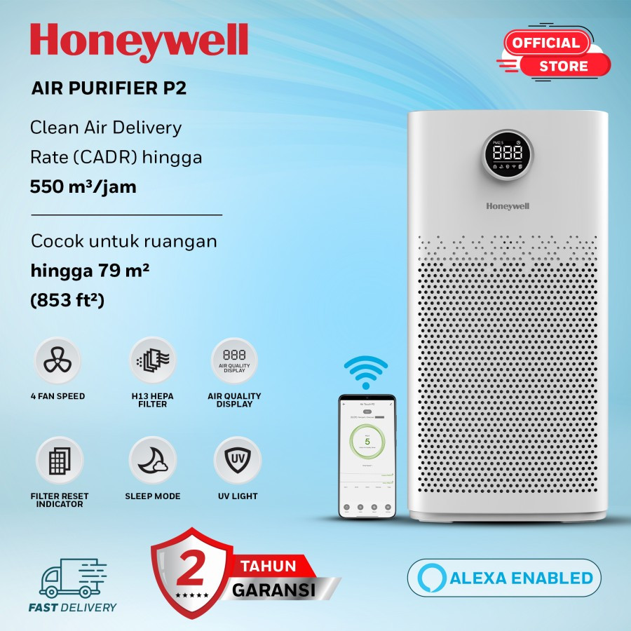 Jual Honeywell Air Touch P2 Air Purifier Pembersih-Pemurni-Penyaring Udara Ruangan HEPA Filter ...