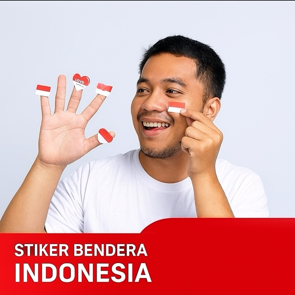 Jual Joyful 25pcs Sticker Pipi Bendera Merah Putih Dirgahayu RI ...