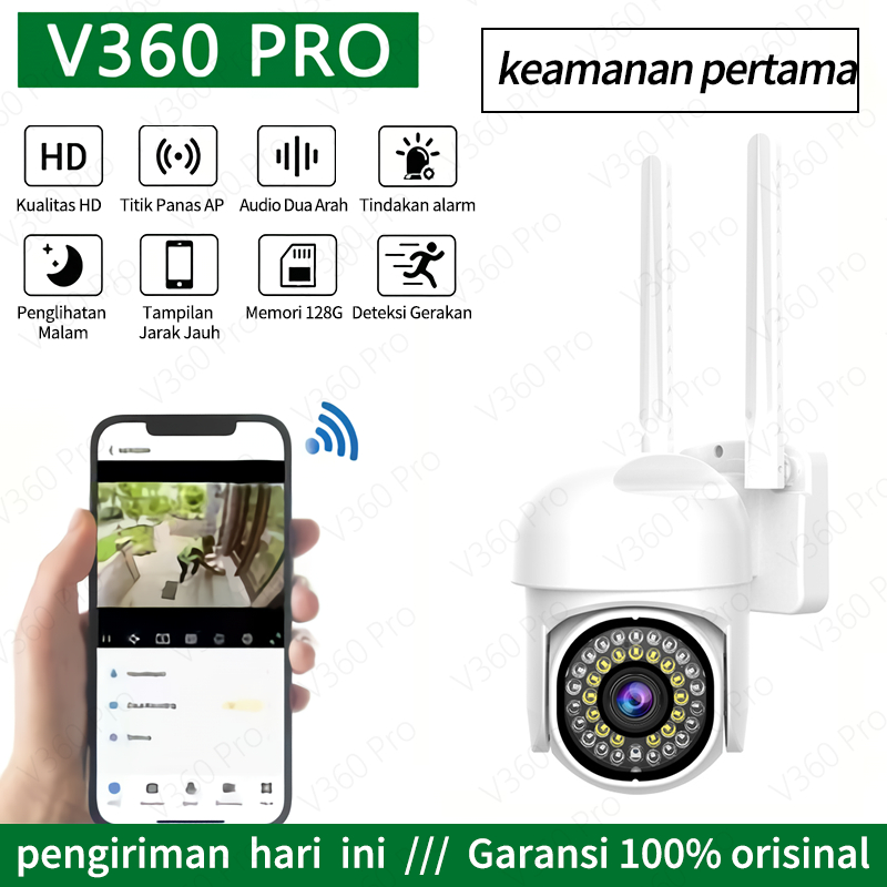 Jual V360 Pro CCTV Kamera Outdoor 8MP IP66 Tahan Air - WiFi Jarak Jauh via HP ,Night Vision ...