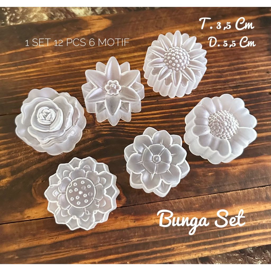 Jual [Isi12] Cetakan Kue Bolu Putu Ayu Puding Mini Bunga Set 5.5 cm ...