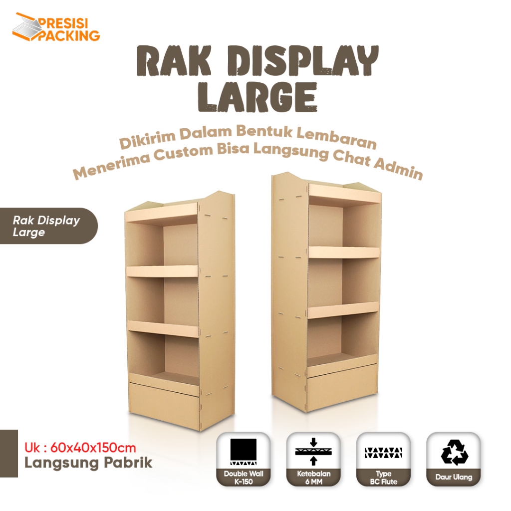 Jual Lemari Rak Display Large Bahan Cardboard | Shopee Indonesia