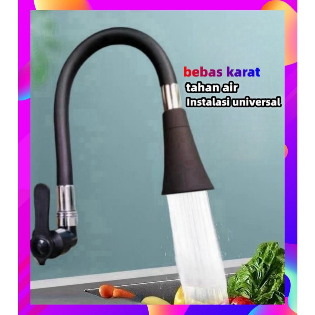 Jual Kran Angsa Flexible Karet Hitam Keran Cuci Piring Lentur Kepala ...