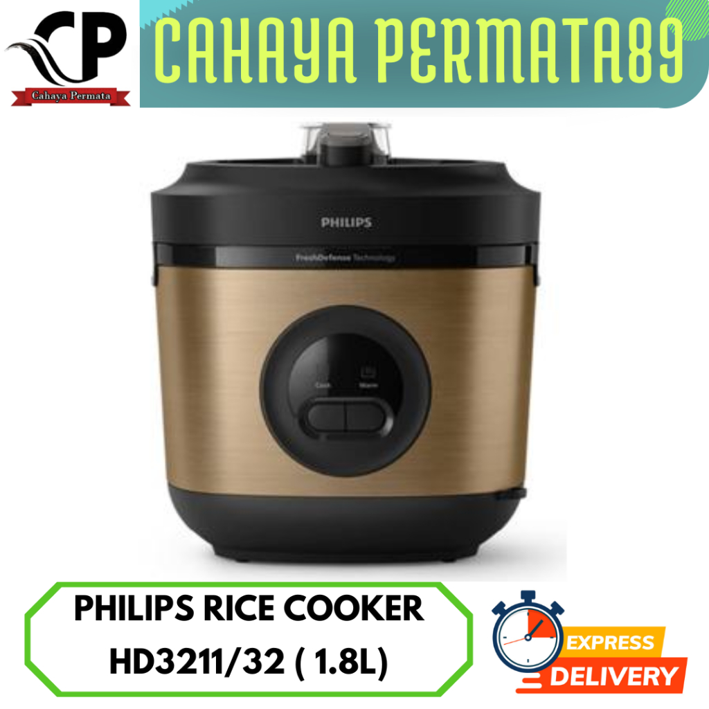 Jual PHILIPS RICE COOKER HD3211/32 CAPACITY 1.8 LITER 3000 SERIES ...