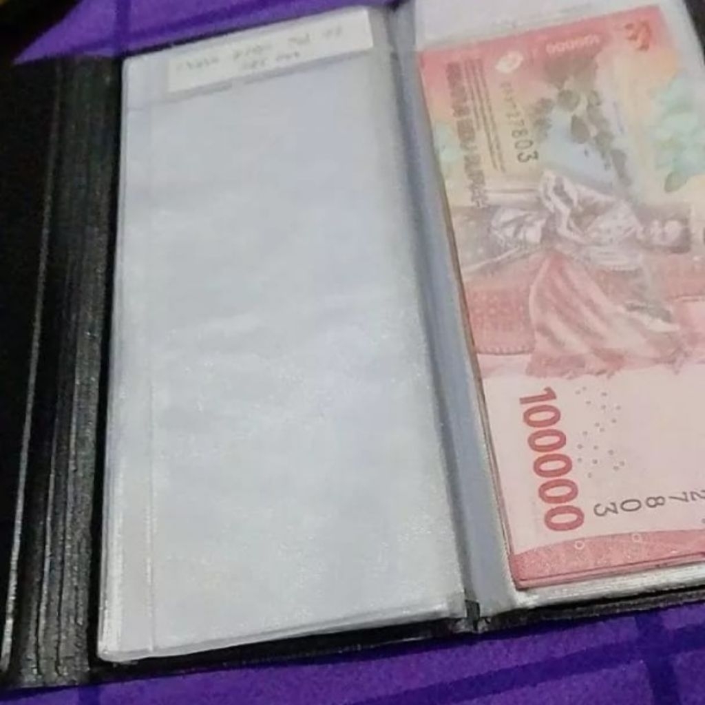 Jual DOMPET MINI BELAJAR KEUANGAN Kulit Sintetis 19x9cm 32 Slot Uang ...