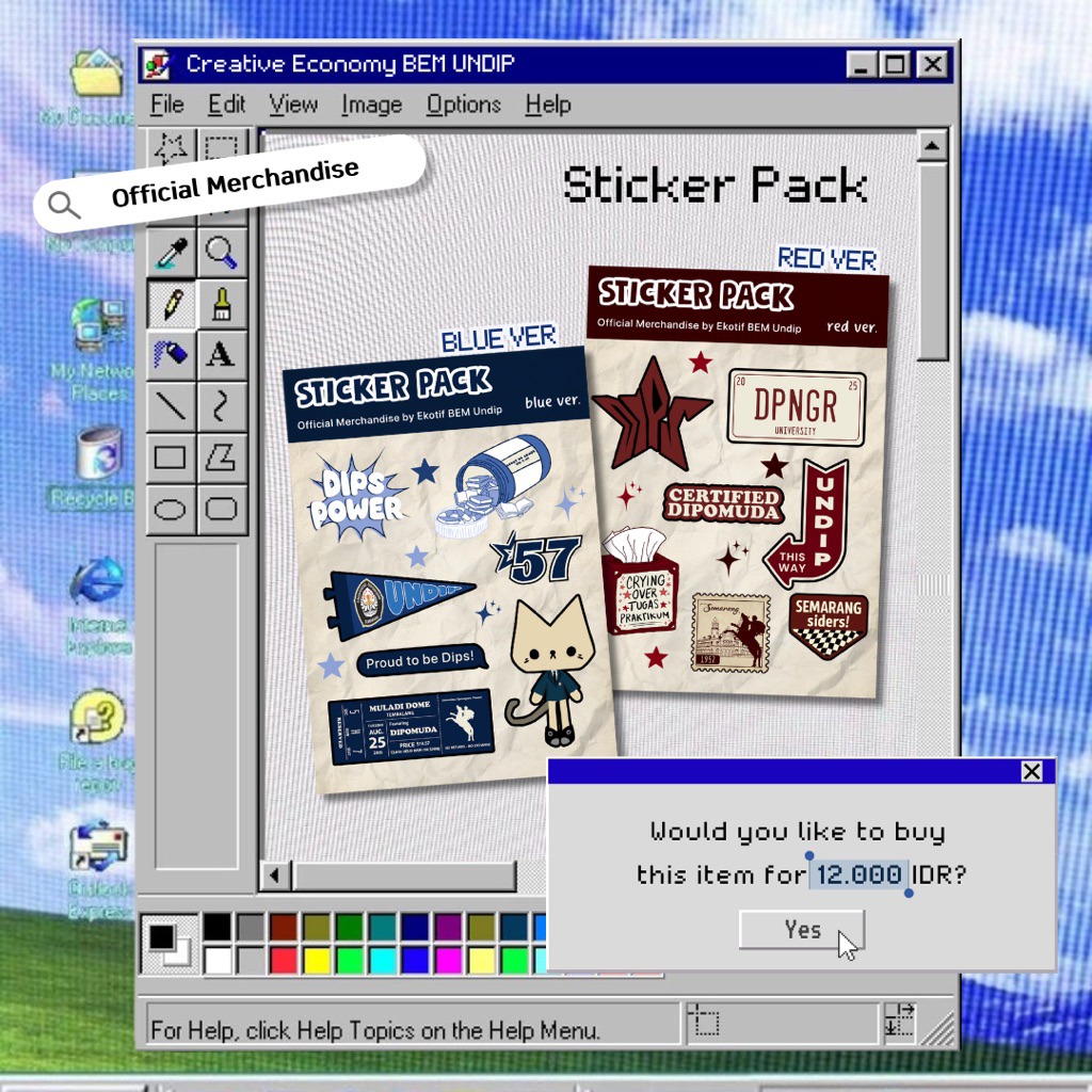 Jual Sticker Pack Undip - Official Merchandise by Ekotif Bem Undip 2025 ...