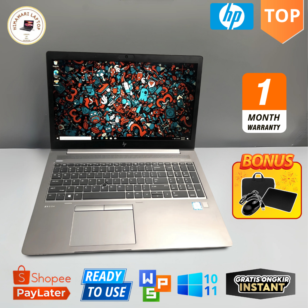 Jual LAPTOP HP ZBOOK 15U G5 i5/i7 GEN8 -LAYAR 15,6" SLIM,MURAH & BERGARANSI | Shopee Indonesia