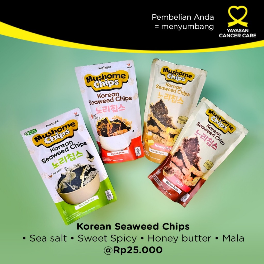 Jual Keripik Korean Seaweed Kripik Rumput Laut Mushome Chips Cancer ...