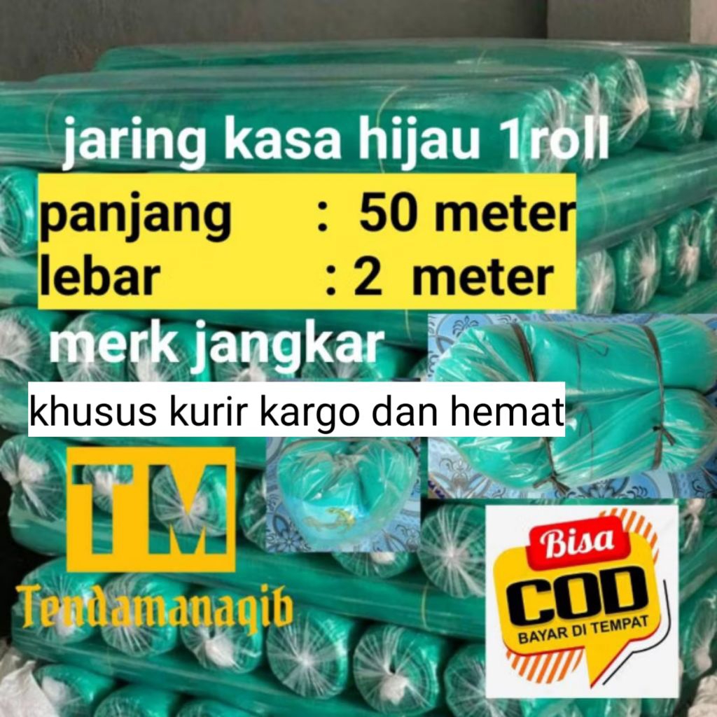 Jual jaring kasa hijau 1 roll P 50m L 2m jaring safety pengaman lebar ...