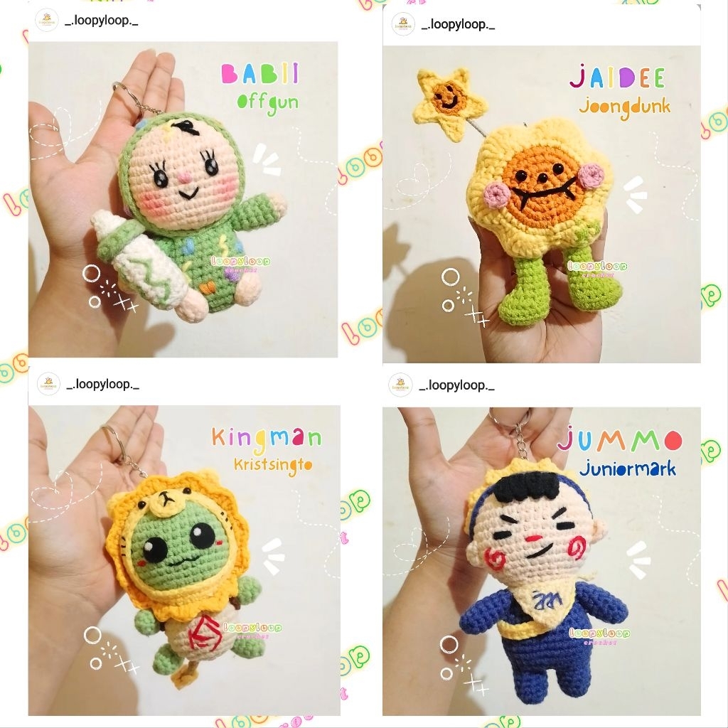 Jual [Loopyloop] Crochet MASCOT GMM TV Keychain | Gantungan Kunci GMM ...