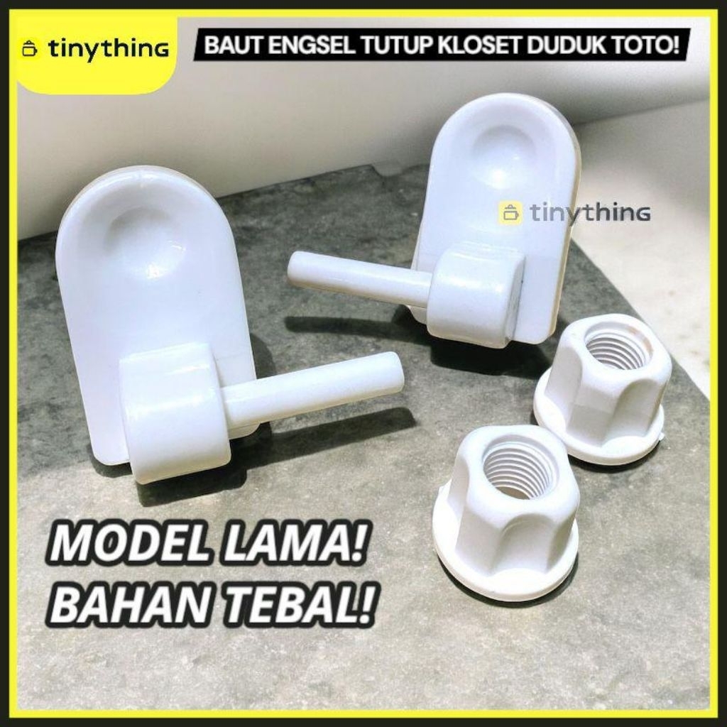Jual (HARGA 1 PASANG ISI 2 PCS) Baut Engsel Tutup Kloset Duduk TOTO ...