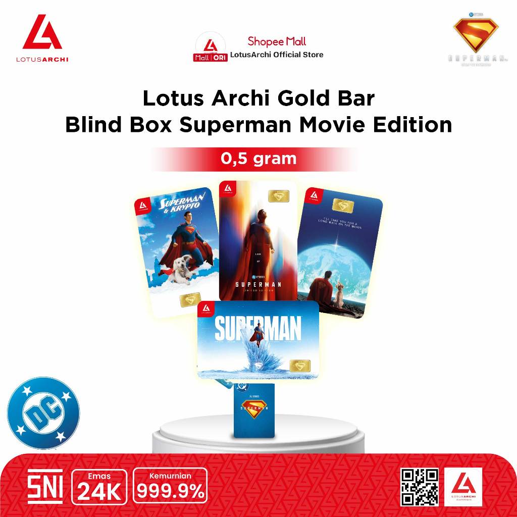 Jual Lotus Archi Gold Bar Blind Box - Superman Movie Edition | Shopee ...