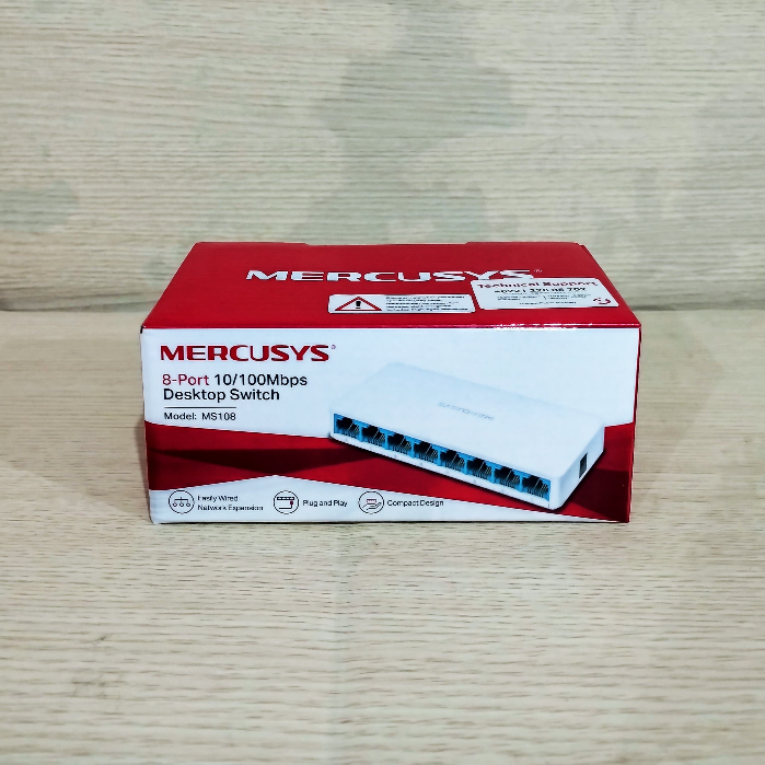 Jual Mercusys MS108 8-Port 10/100Mbps Desktop Ethernet Switch Hub MS 108 | Shopee Indonesia