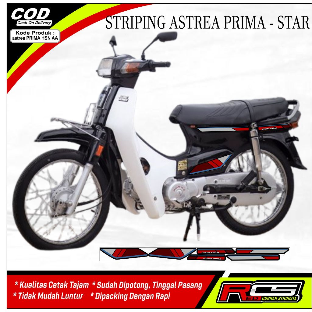 Jual Striping Honda Astrea STAR - PRIMA / Stiker Motor ASTREA STAR ...
