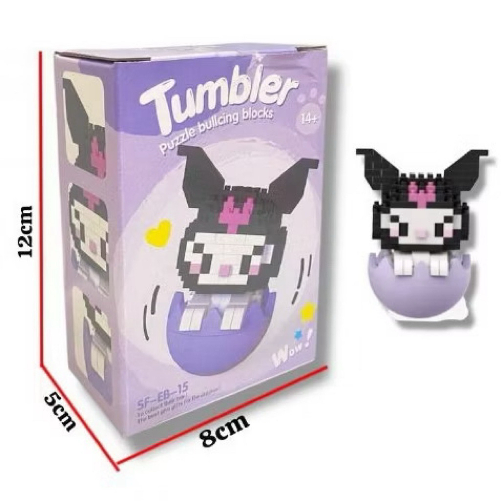 Jual Tumbler Puzzle Building Blocks Nanoblock Kuromi Sanrio (BRAND NEW ...