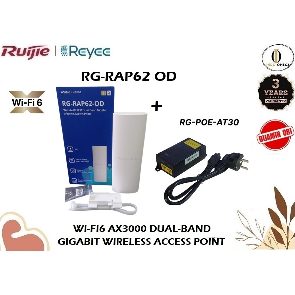 Jual Ruiji RG RAP62 OD AX3000 Wi-Fi 6 Indoor/Outdoor Versatile Access ...
