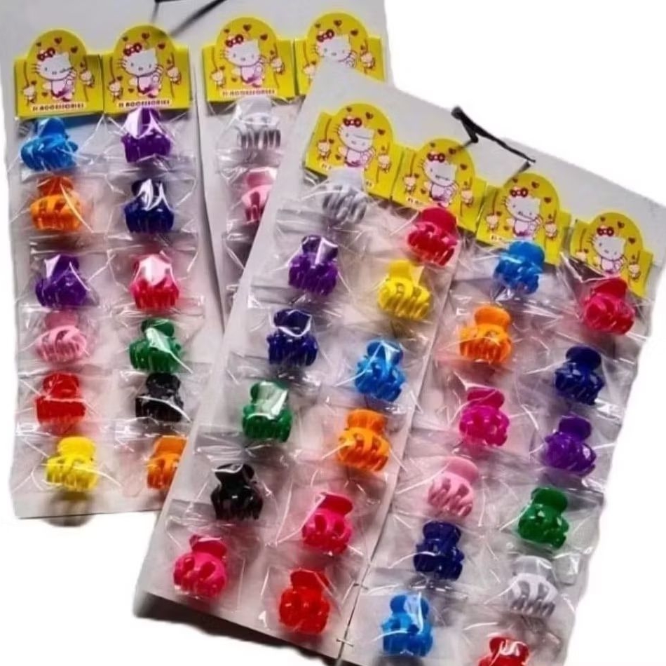Jual (24pcs) aksesoris jepit Rambut jeday/Gurita kecil satu Renceng ...