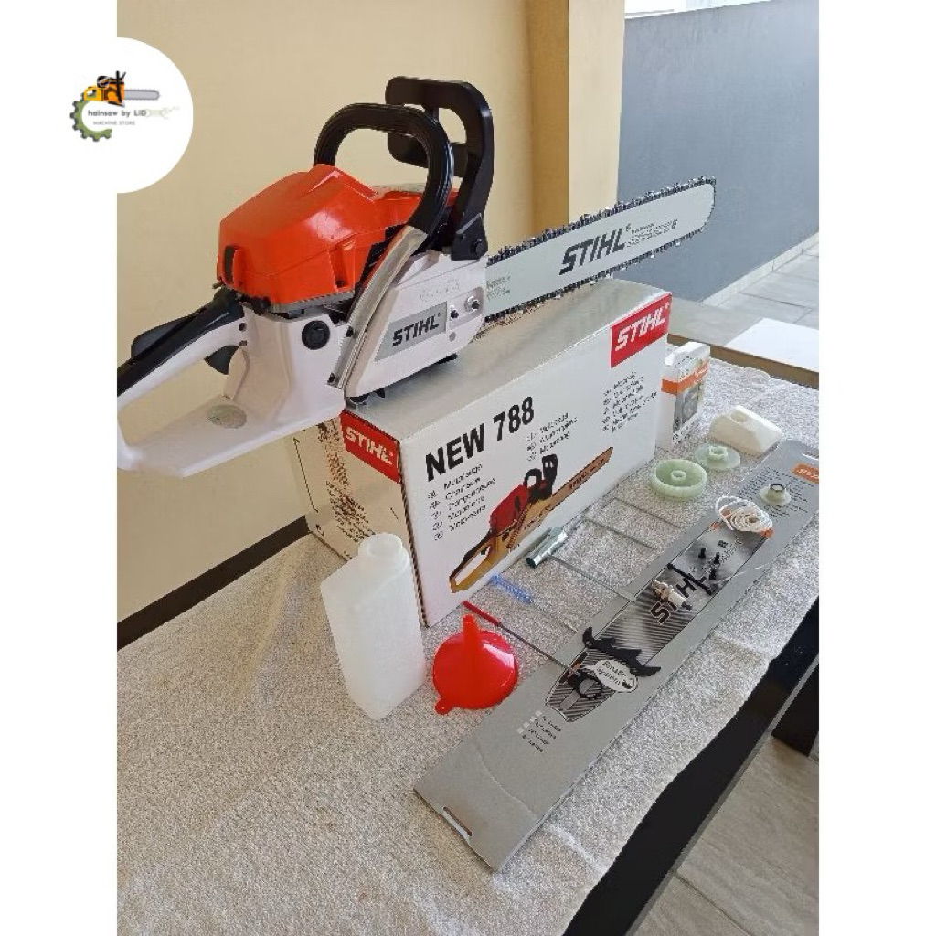 Jual Mesin Chainsaw STIHL New 788 – Bar Laser 22” + Rantai (Paket Komplit) | Shopee Indonesia