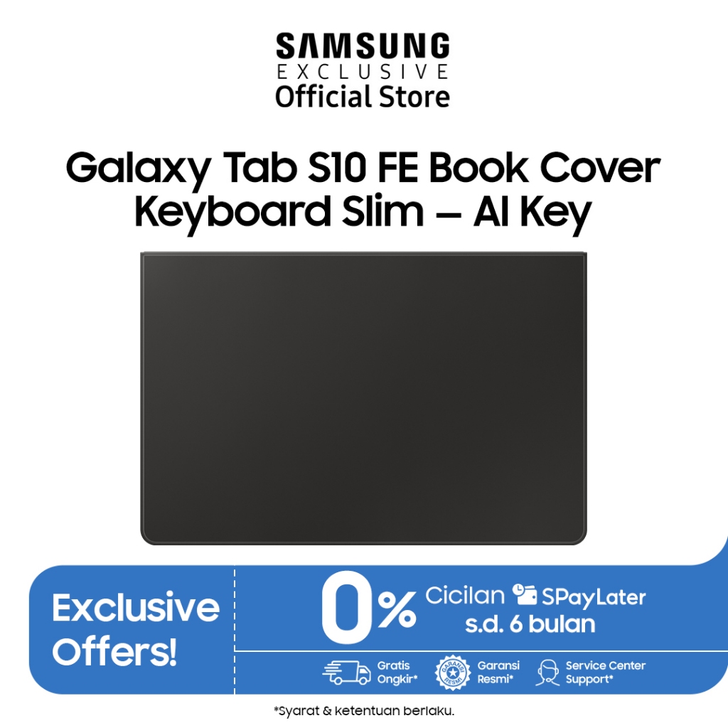 Jual Book Cover Keyboard Slim Samsung Galaxy Tab S10 FE - AI Key | Shopee Indonesia