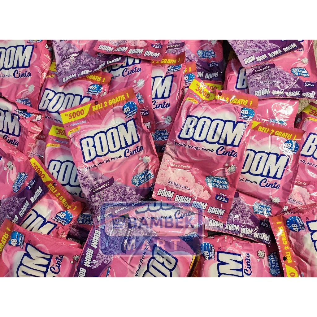 Jual (10/5 PCS) Deterjen Boom Sabun Cuci Baju Boom Sabun Boom 225 gr ...