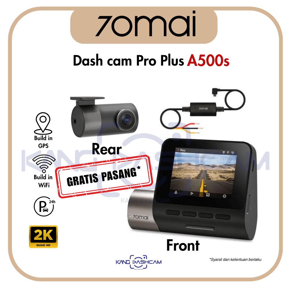 Jual 70mai A500 / A500s Pro Plus Dashcam 2.7K WiFi GPS ADAS | Shopee ...