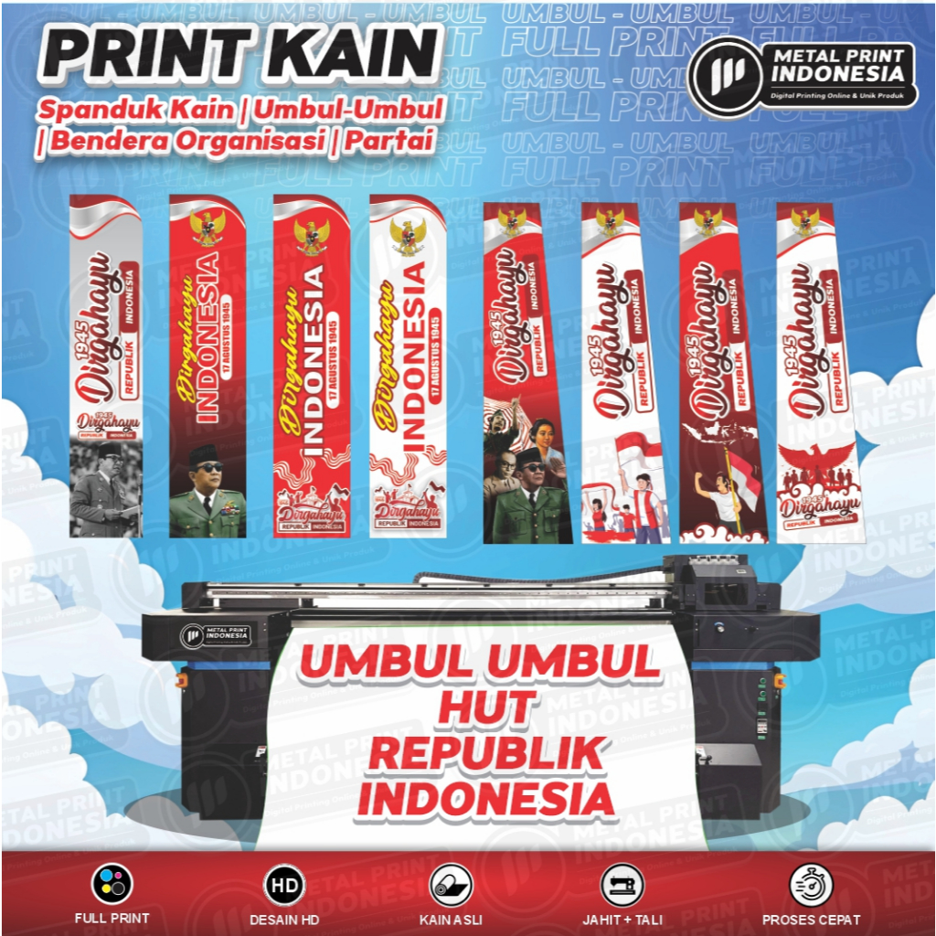 Jual FULL PRINT UMBUL UMBUL DURGAHAYU REPUBLIK INDONESIA | BENDERA KAIN ...